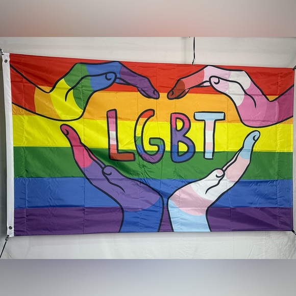 Wall Decor | Lgbt Pride Flag 5x3ft With 6 Small Flags | Poshmark